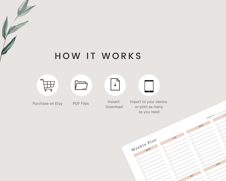 Weekly To-do List, Weekly Schedule, Weekly Checklist Planner, Weekly ...