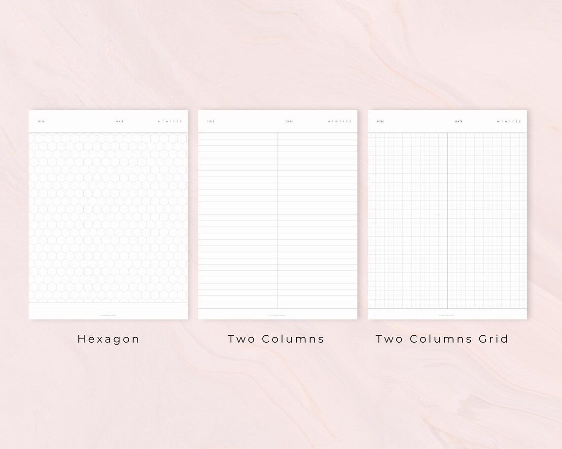 Study Digital Note Taking Template, Student Lecture Notes Template ...