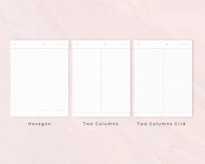 Study Digital Note Taking Template, Student Lecture Notes Template ...