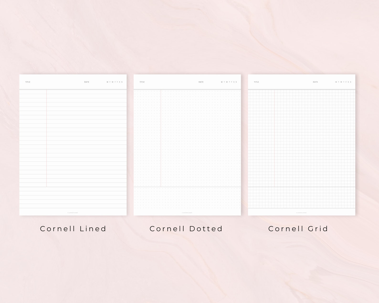 Study Digital Note Taking Template, Student Lecture Notes Template ...