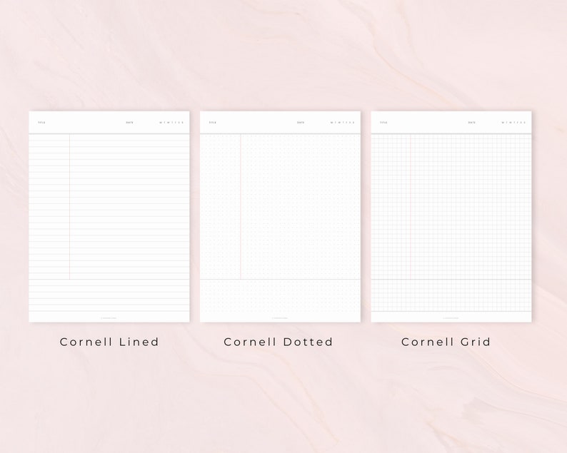 Study Digital Note Taking Template, Student Lecture Notes Template ...