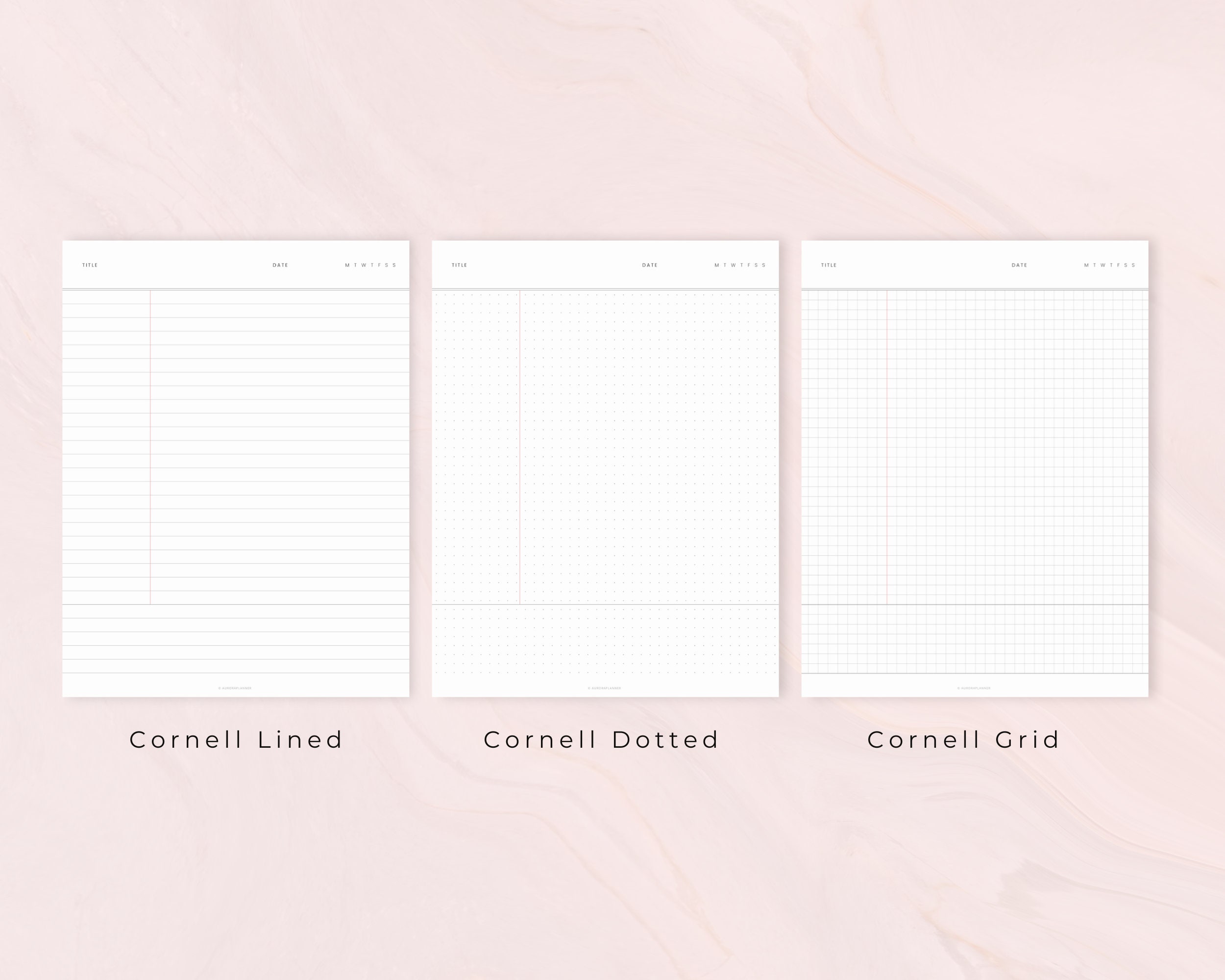 Study Digital Note Taking Template, Student Lecture Notes Template ...