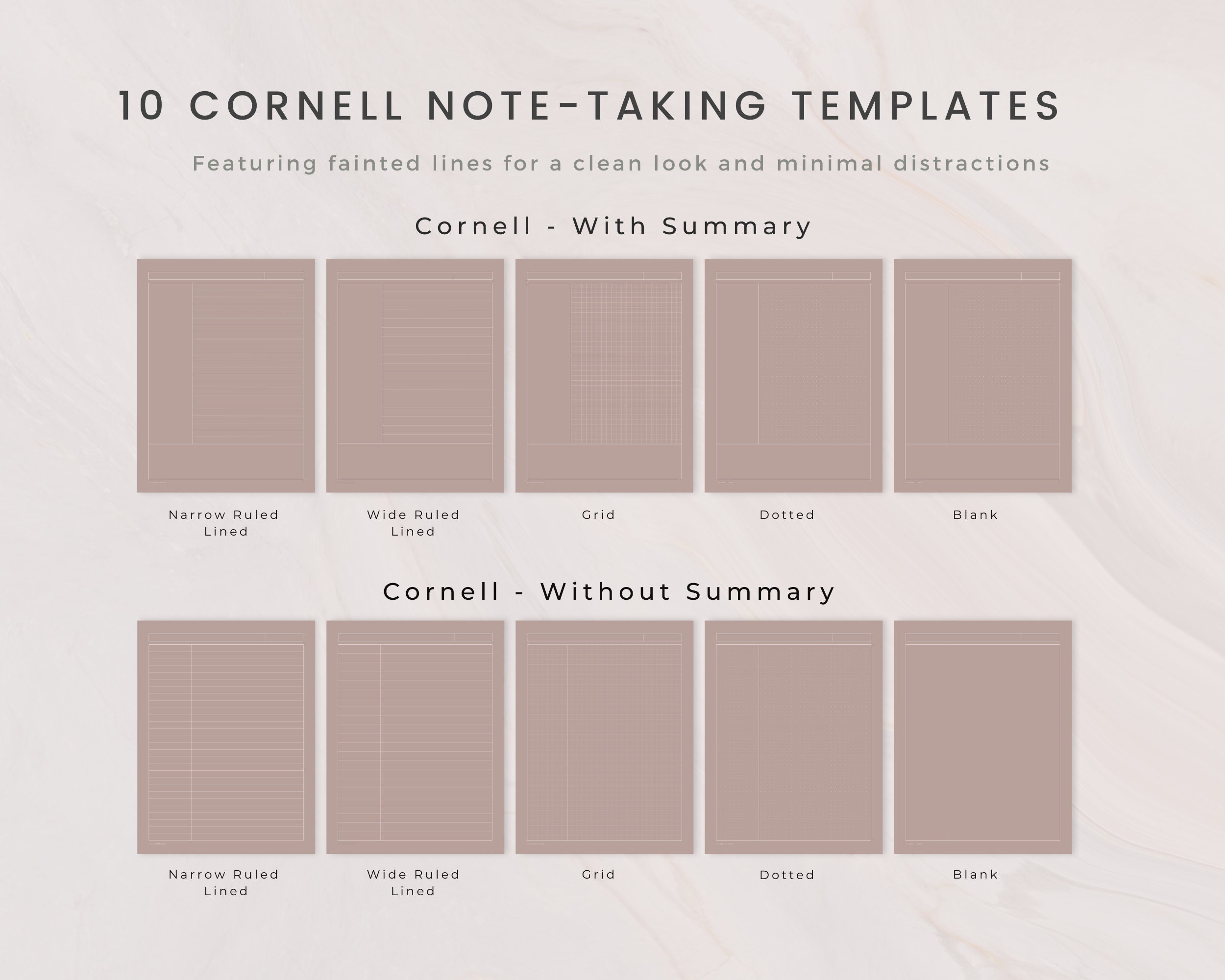 Cornell Digital Note Taking Template, Digital Notepad, Note Taking ...