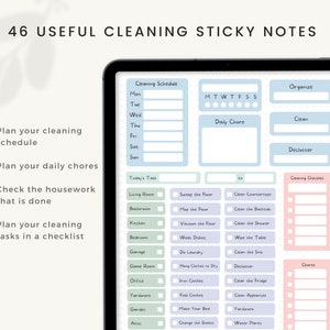 Cleaning Digital Planner Stickers for Goodnotes, Chores Stickers for ...