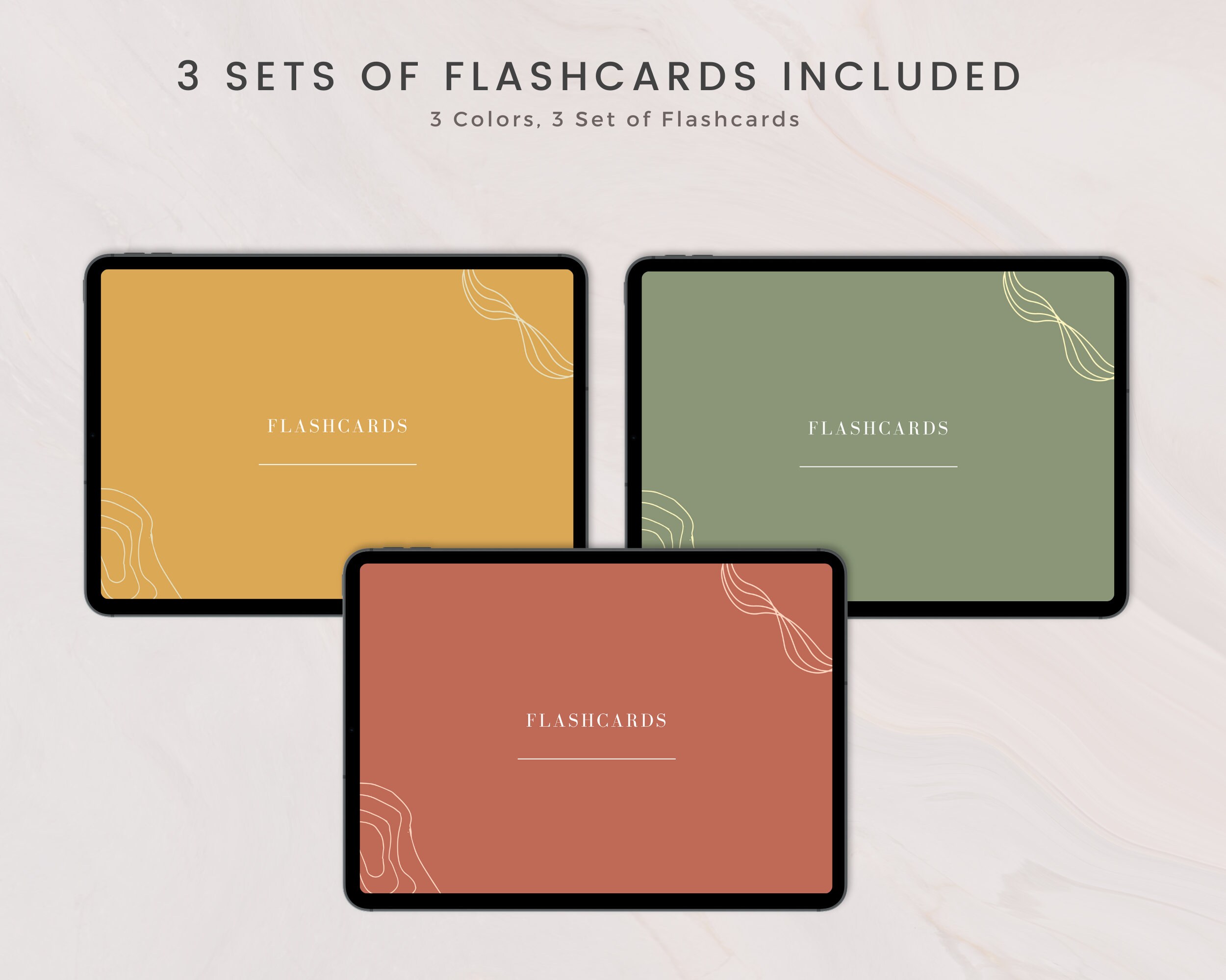 48 Digital Flashcards, Study Cards for Goodnotes, Notability, Digital ...