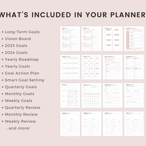 Goal Planner Bundle Printable, 2023 Goals Tracker, SMART Goal Setting ...