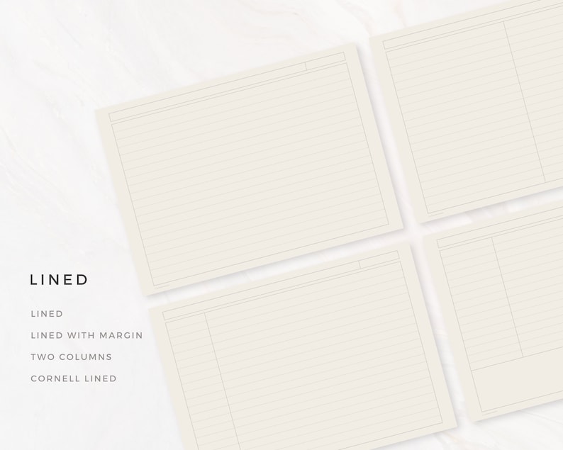 Landscape Digital Note Taking Template Goodnotes Horizontal - Etsy Canada