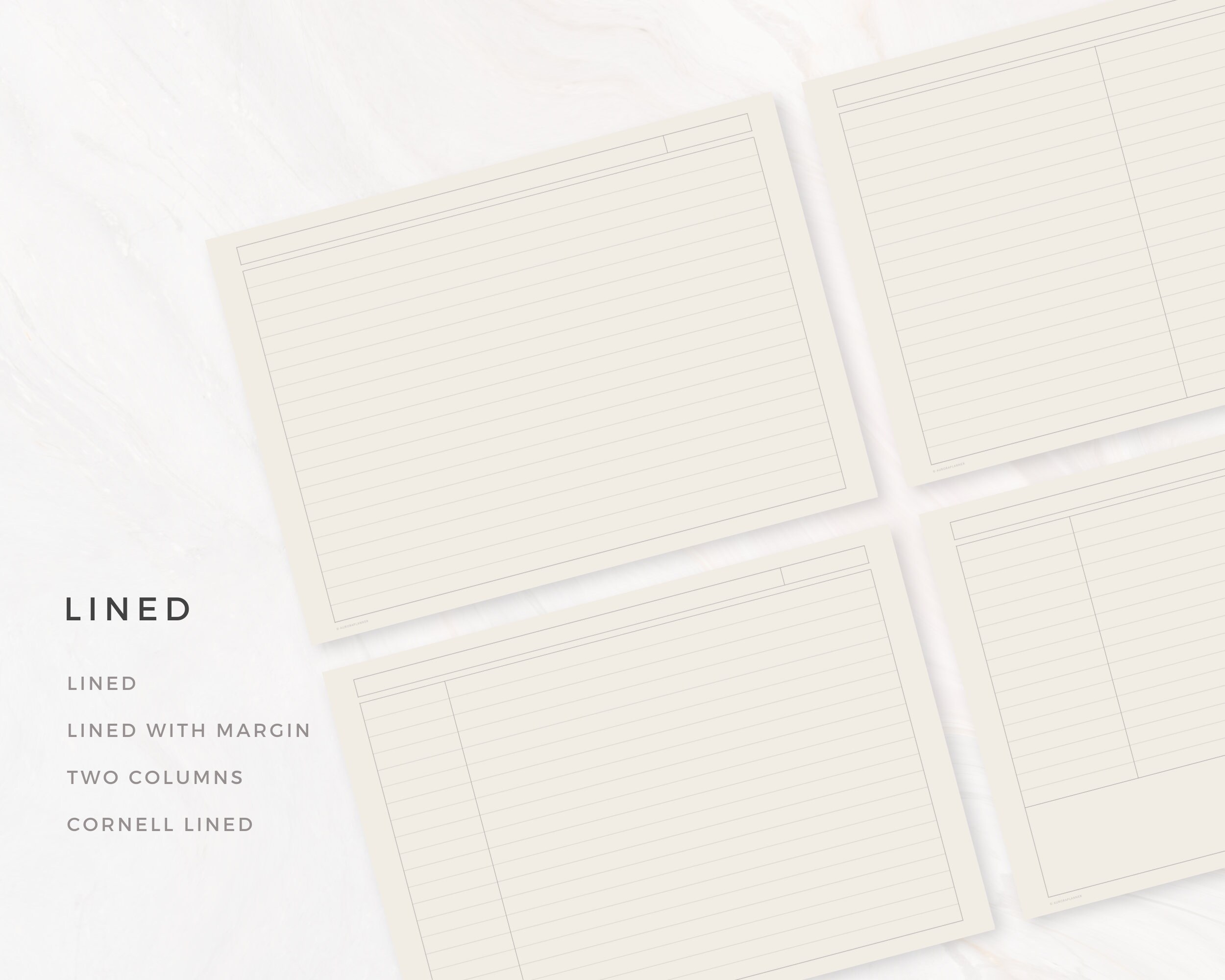 Landscape Digital Note Taking Template Goodnotes Horizontal - Etsy Canada