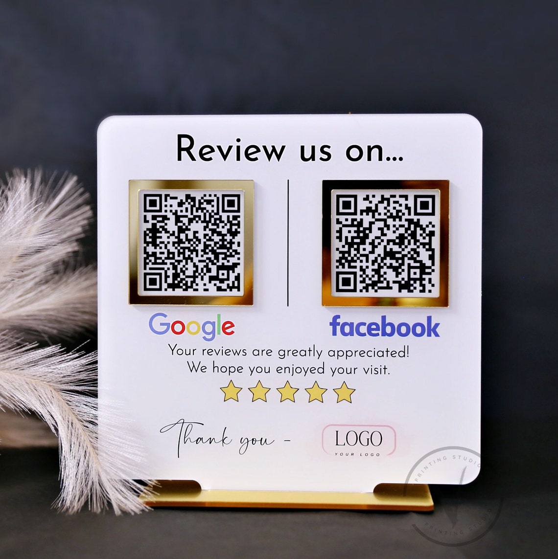 Business QR Code Review Sign Google Review Sign Leave a - Etsy