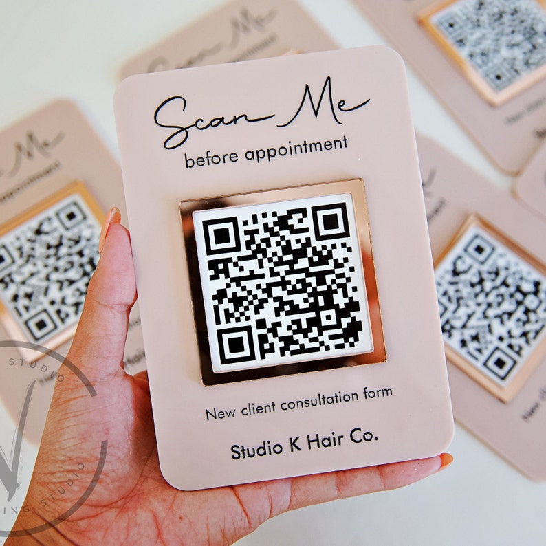Mini QR Code Display Sign - Etsy