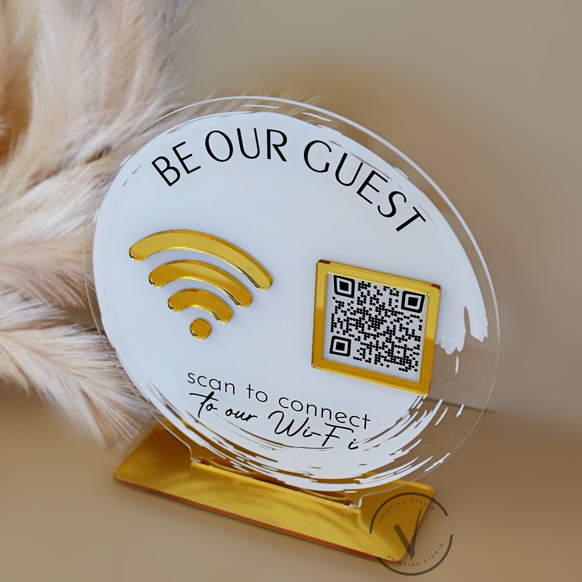 Wifi Sign Wifi QR Code Wifi Scan Business Sign House Sign - Etsy