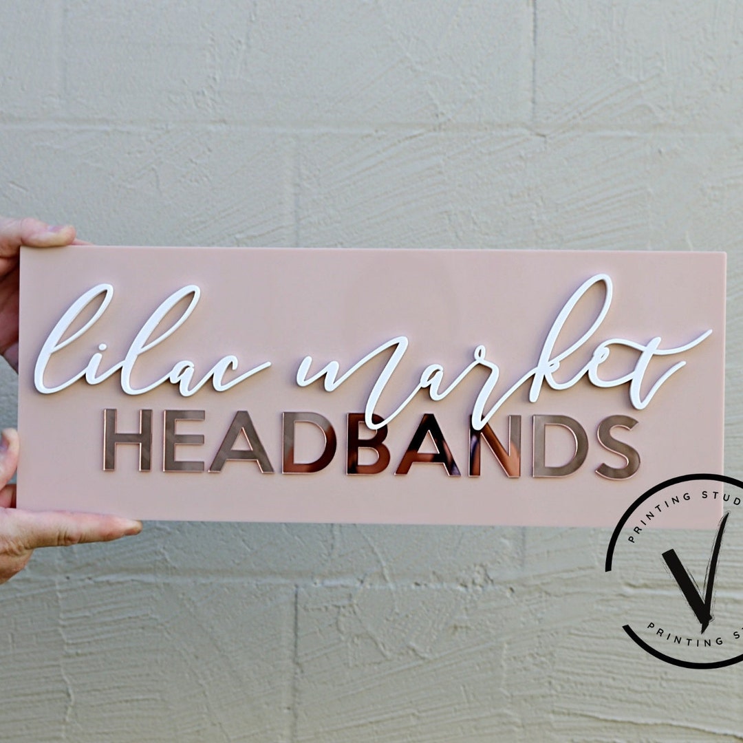 Custom Business Logo Sign, 3D Door Wall Sign, Custom Logo Acrylic ...