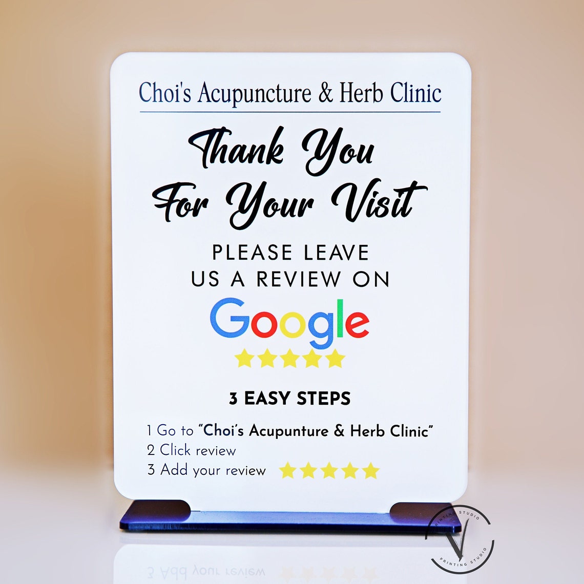 Google Business Review Sign Google Review Plaque Custom - Etsy