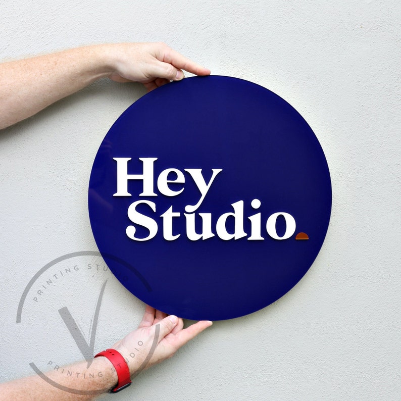 Round Business Sign Custom 3D Business Logo Sign Business - Etsy