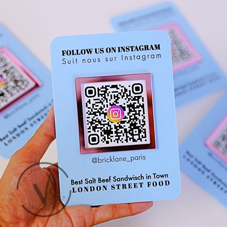 Mini QR Code Display Sign - Etsy