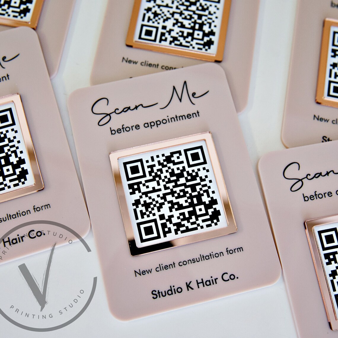 Mini QR Code Display Sign - Etsy