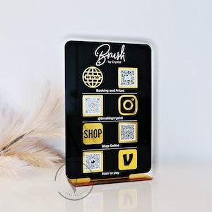 QR Code Instagram Facebook Business Social Media Sign | Salon ...