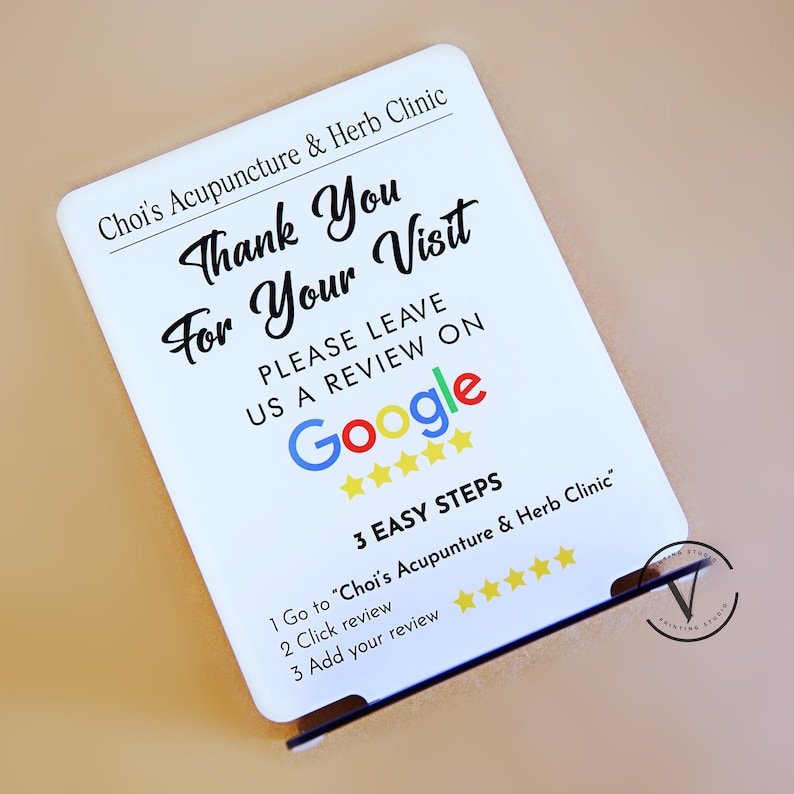 Custom Leave A Review Sign on Google | Barcode Scan & Business ...