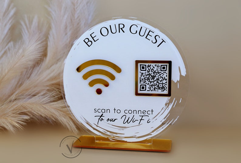 Wifi Sign Wifi QR Code Wifi Scan Business Sign House Sign | Etsy