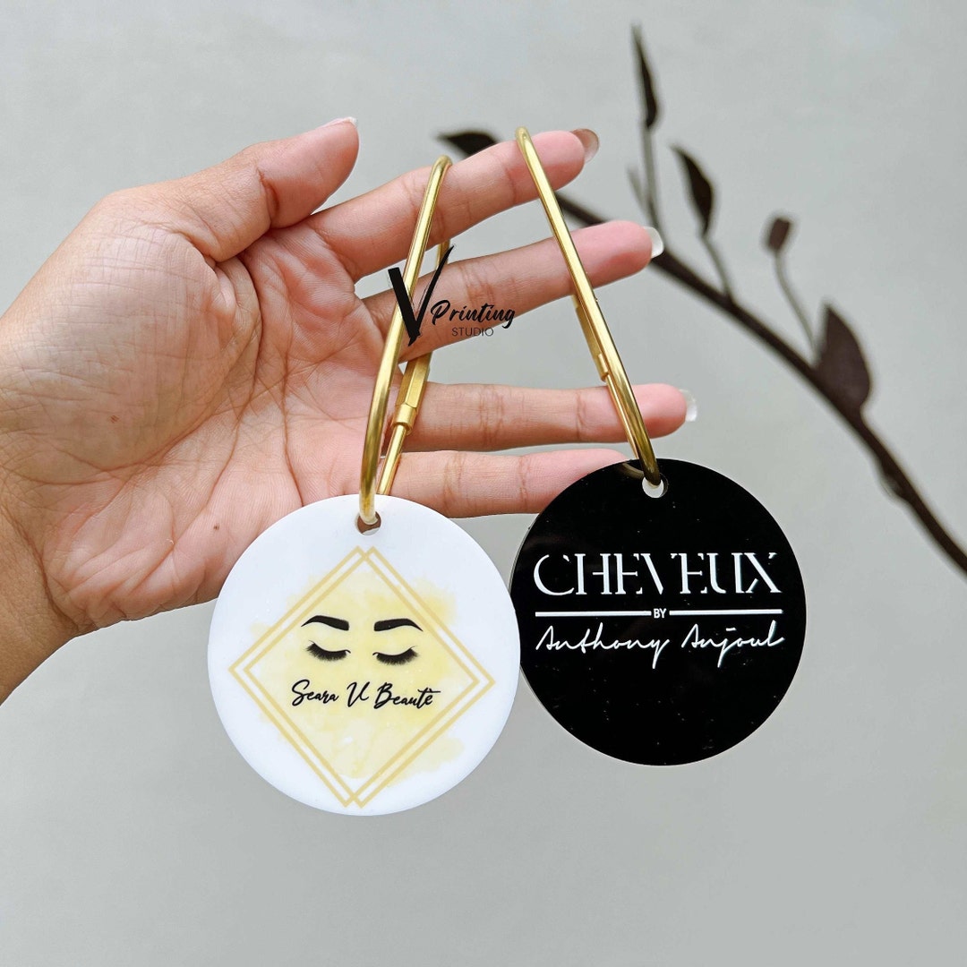 Business Key Chain Double Sided Custom Made Branded Keychain Business ...