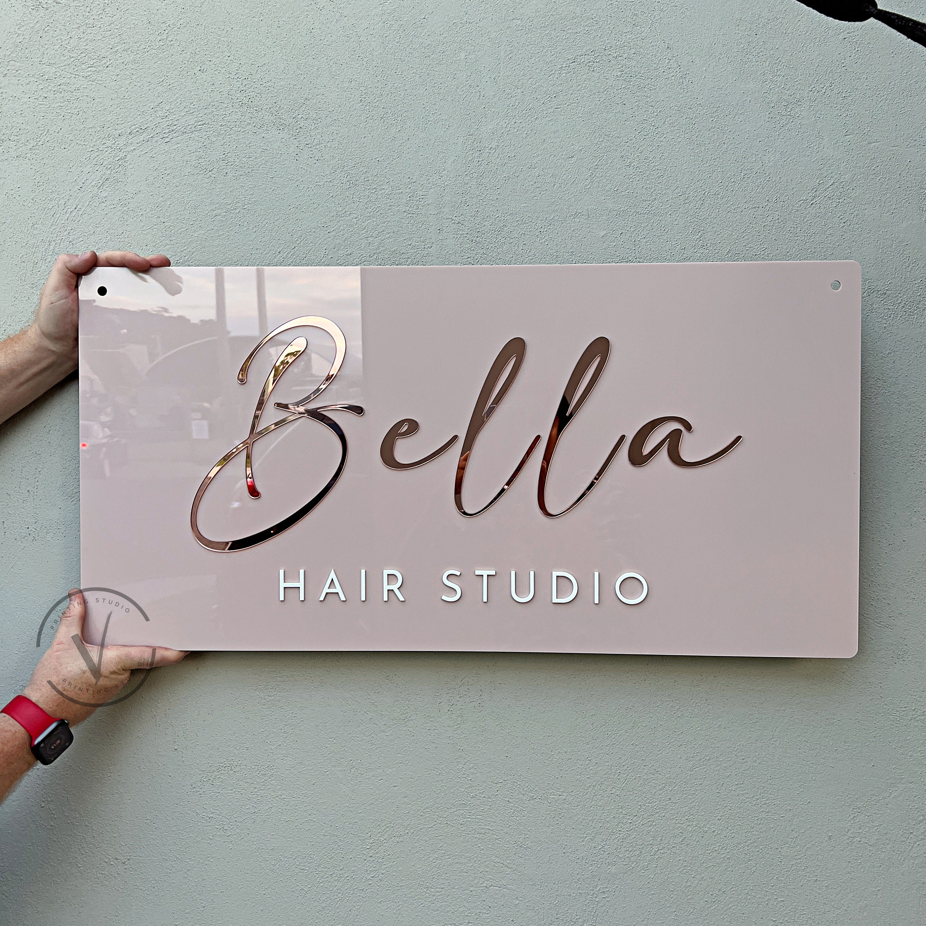 Business Logo Sign, 3D Door Wall Sign, Custom Logo Acrylic Business ...
