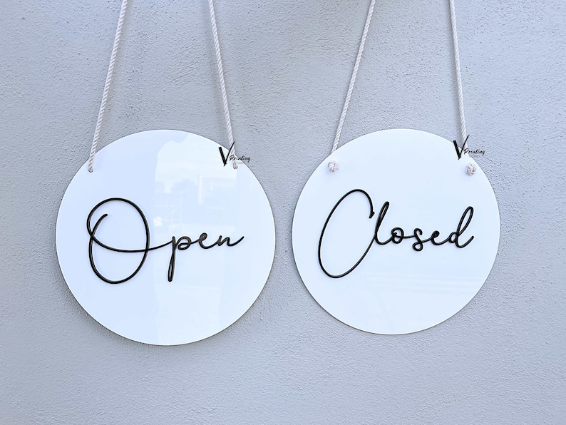 Open Closed Sign Double Sided 3D Raised Letter Business Signage Door ...