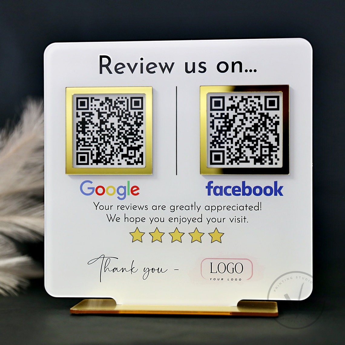 Business QR Code Review Sign Google Review Sign Salon Sign - Etsy Australia