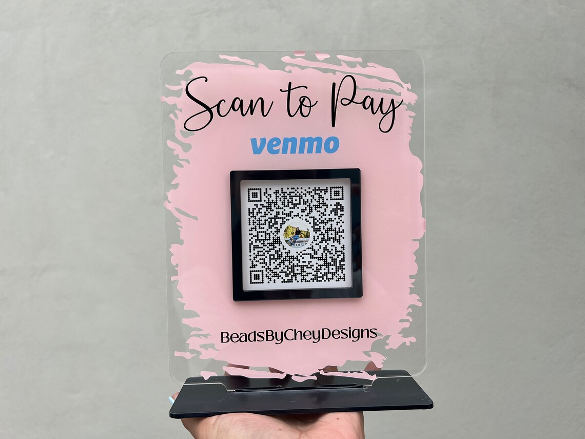 QR Code Payment Venmo Cash App Sign Scannable Business - Etsy
