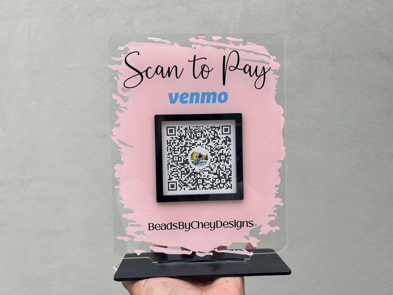 QR Code Payment Venmo Cash App Sign Scannable Business - Etsy
