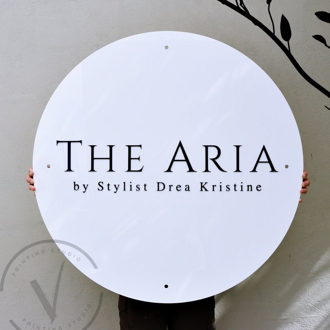 Round Business Sign, Custom 3D Business Logo Sign, Business Sign ...