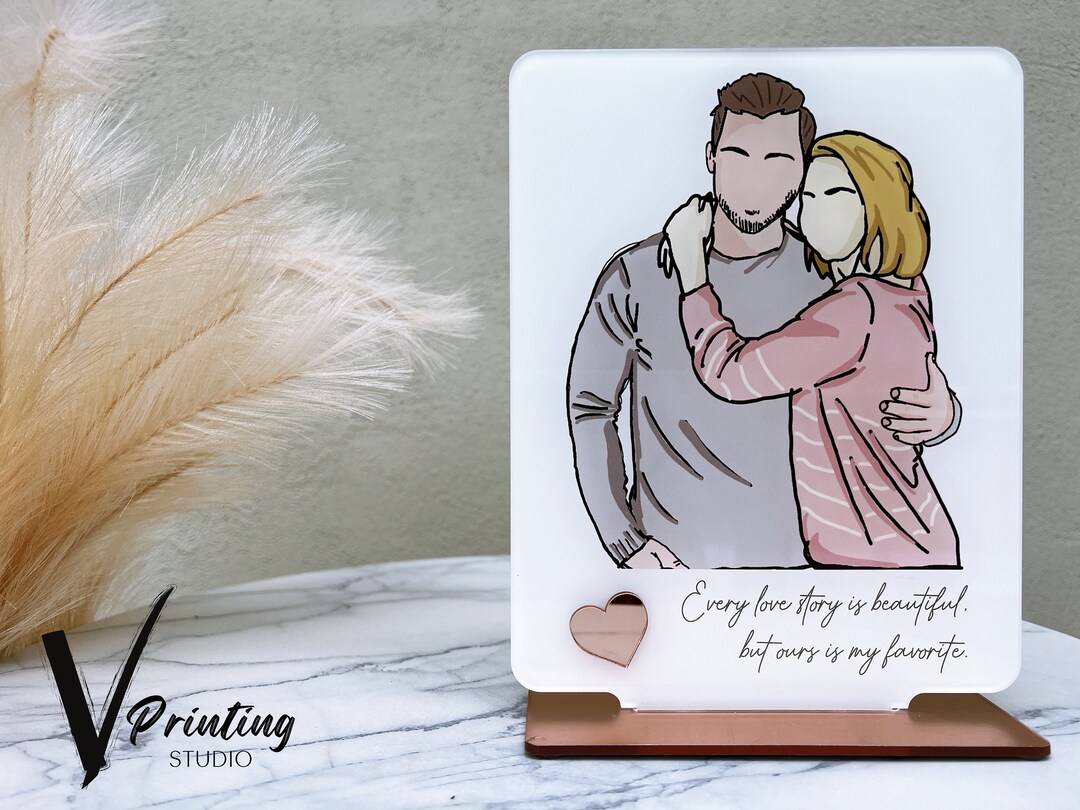 Personalized Acrylic Faceless Portrait Plaque: Custom Photo Print Gift ...