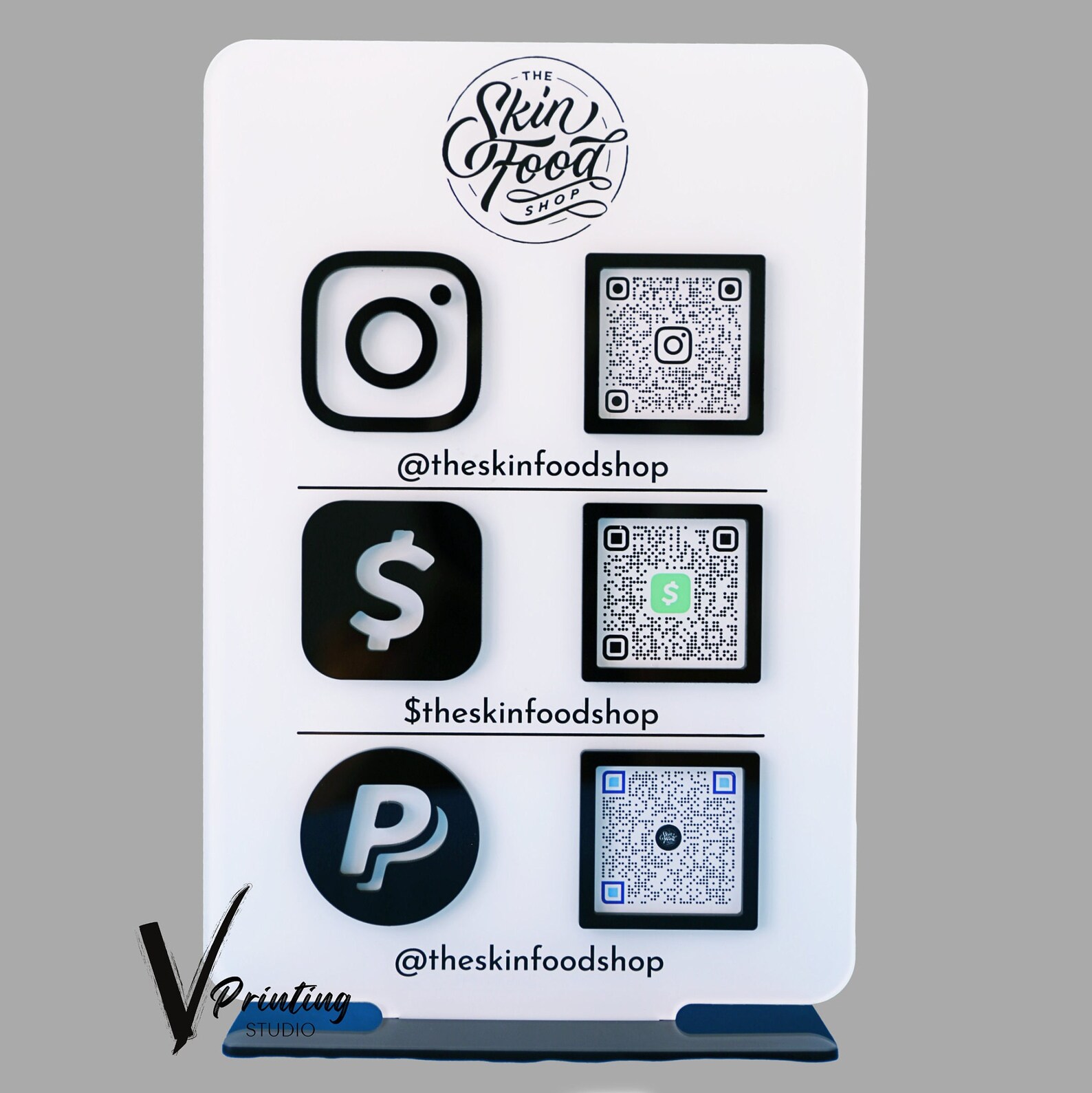 QR Code Instagram Business Social Media Sign Salon Sign - Etsy