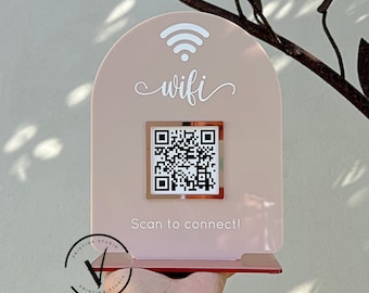 Personalised Wifi Sign QR Code Scanner Guest Wifi Password - Etsy