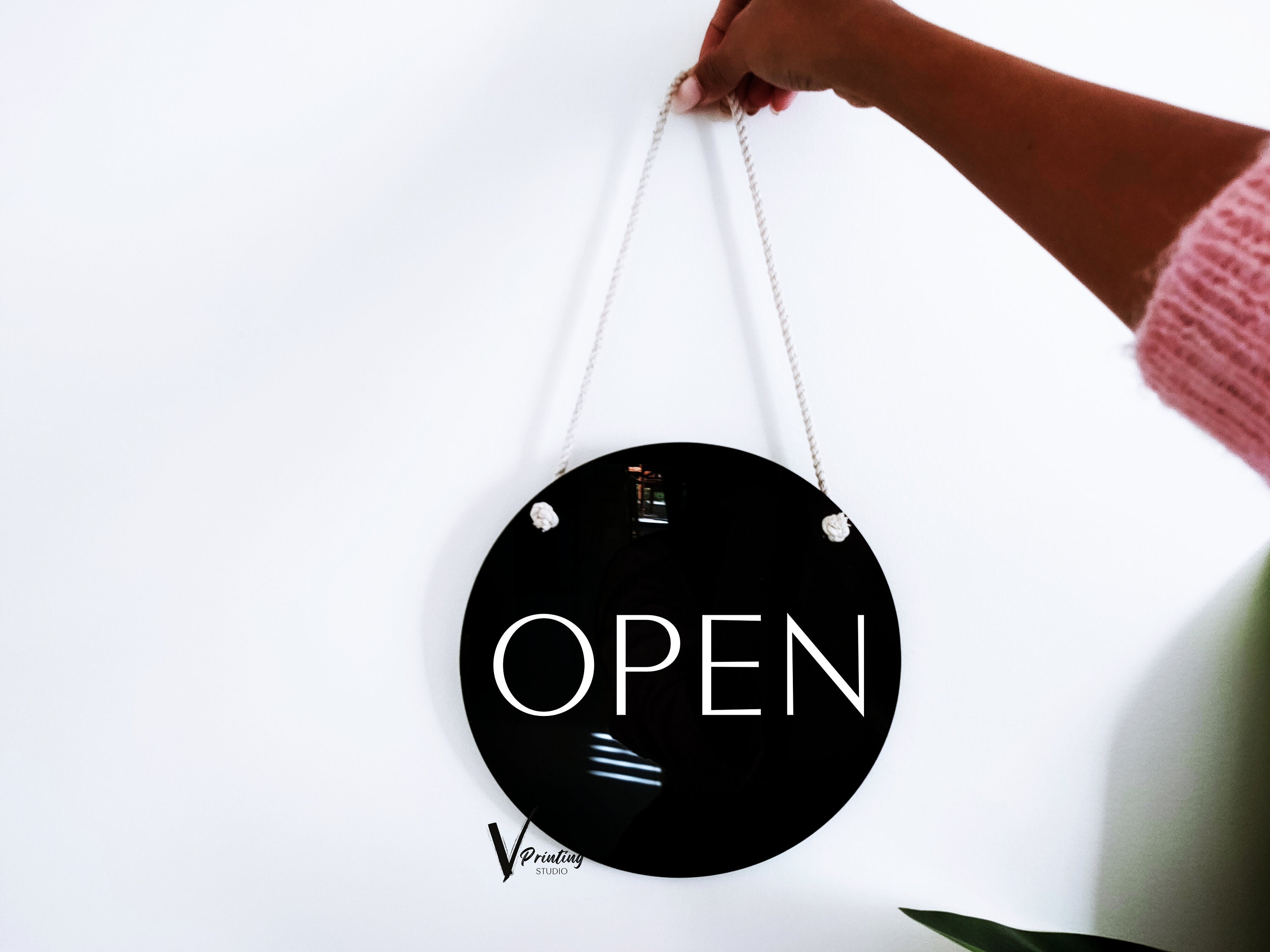 Open Closed Sign Back in 15 Double Sided Business Signage Door - Etsy ...