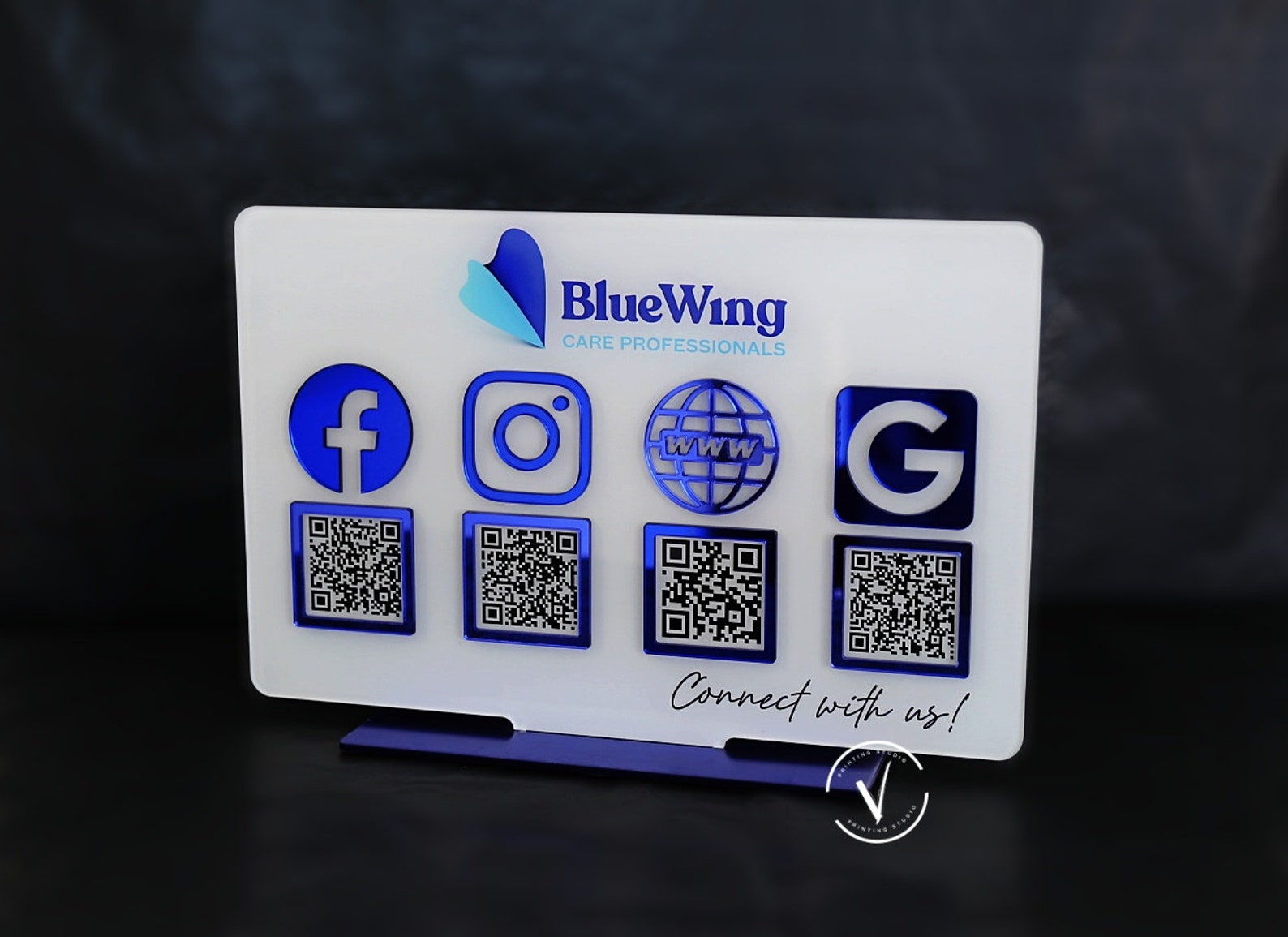 Business Social Media QR Codes Display Sign Salon Beautician - Etsy