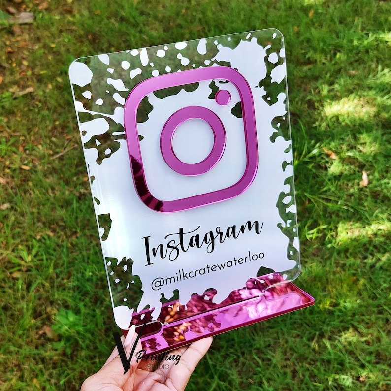 Social Media Instagram Facebook Plaque Personalised Business Sign Salon ...