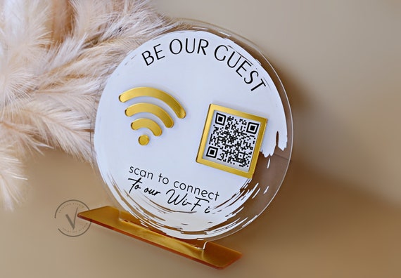 Wifi Sign Wifi QR Code Wifi Scan Business Sign House Sign | Etsy