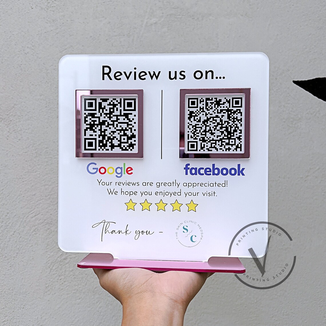 Business QR Code Review Sign Google Review Sign Salon Sign - Etsy