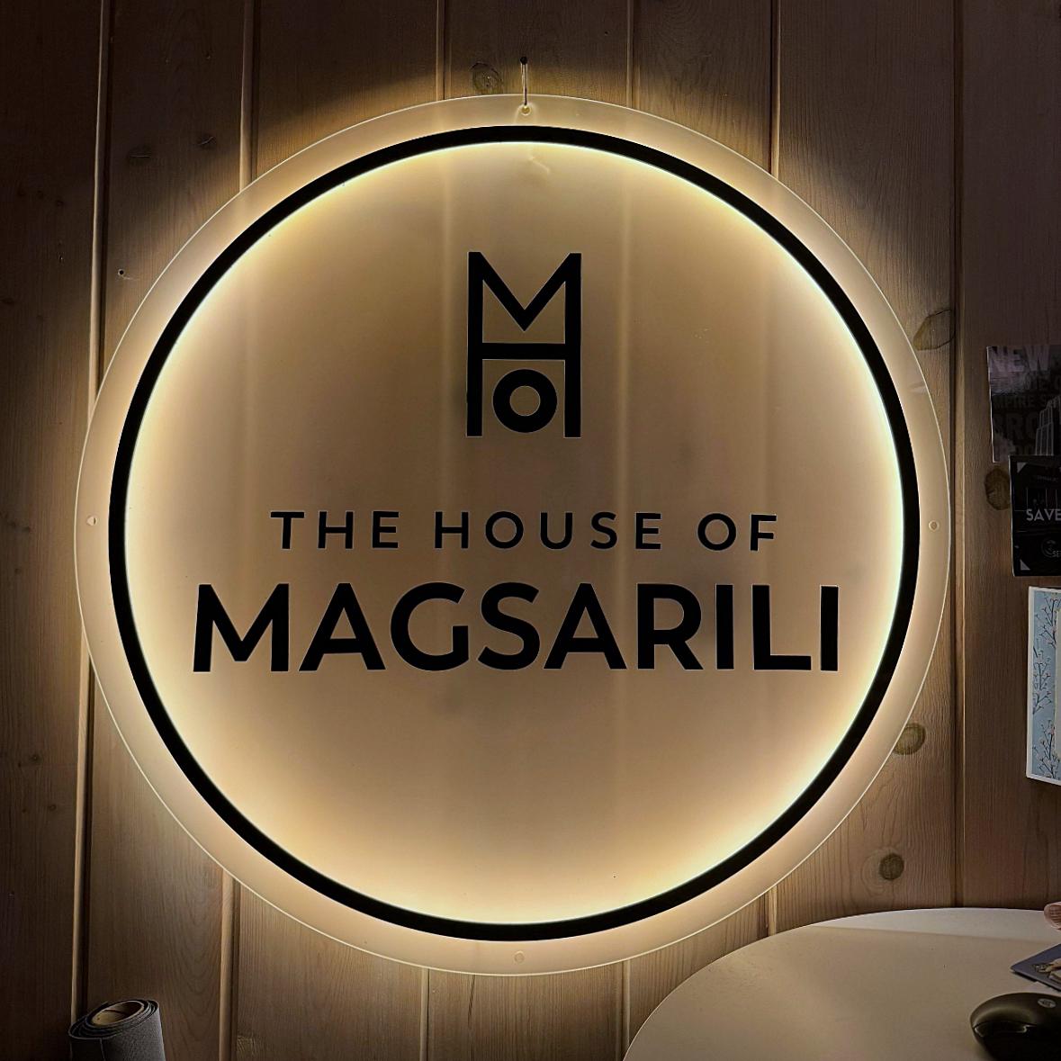 Custom LED Business Logo Sign: Round Acrylic Light-up Wall Decor - Etsy