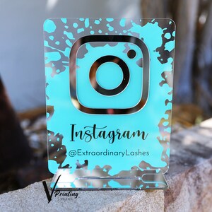 Social Media Instagram Facebook Plaque Personalised Business Sign Salon ...