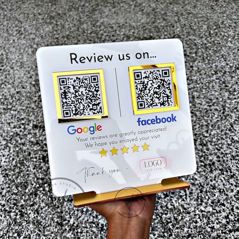 Business QR Code Review Sign Google Review Sign Leave a - Etsy