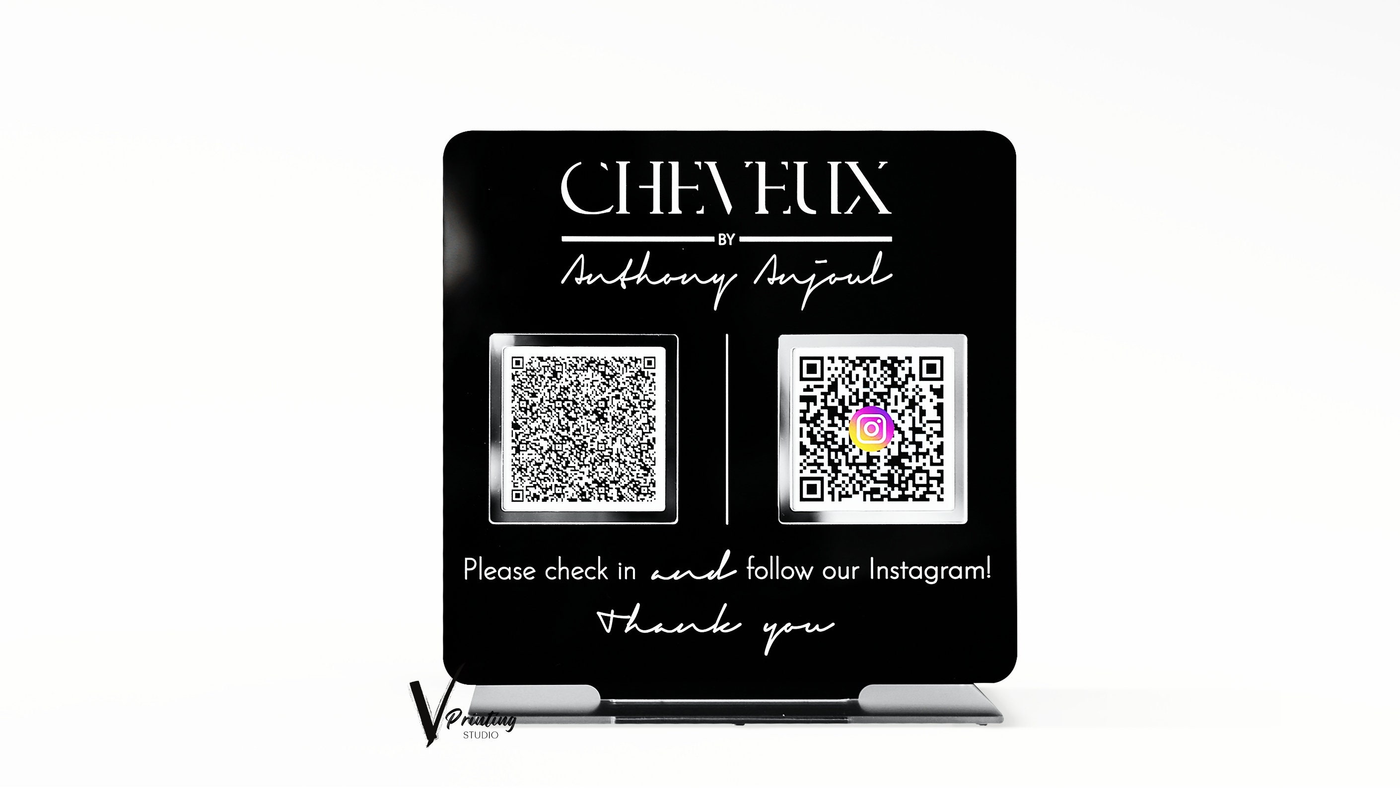 Custom Acrylic QR Code Business Sign: Social Media, Scan to Pay - Etsy