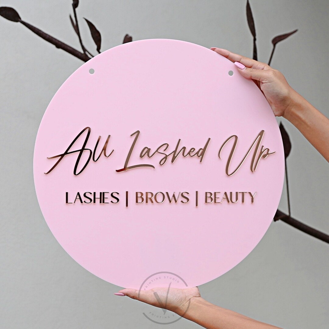 Round Business Sign, Custom 3D Business Logo Sign, Business Sign ...