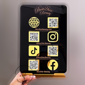 QR Code Instagram Facebook Business Social Media Sign | Salon ...