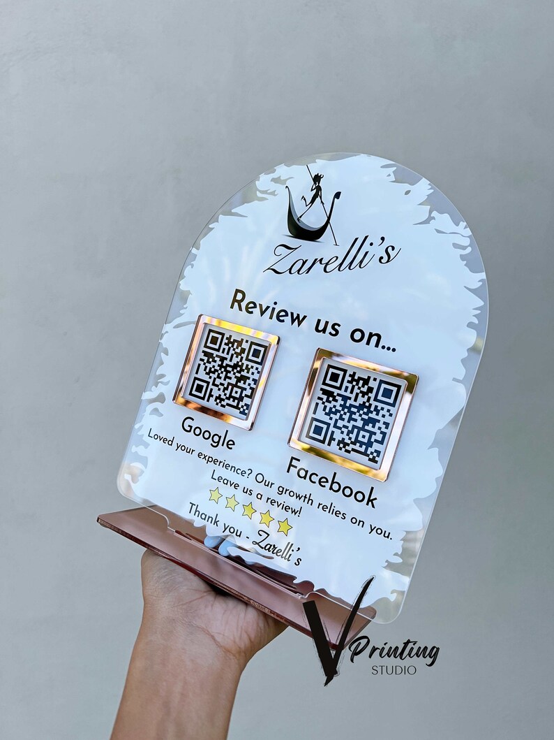 Google Review Facebook Review Business Sign QR Code | Etsy