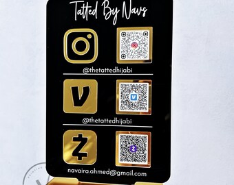 Scan to Pay Sign 5.5x8.5 QR Code Business Instagram Facebook Social ...