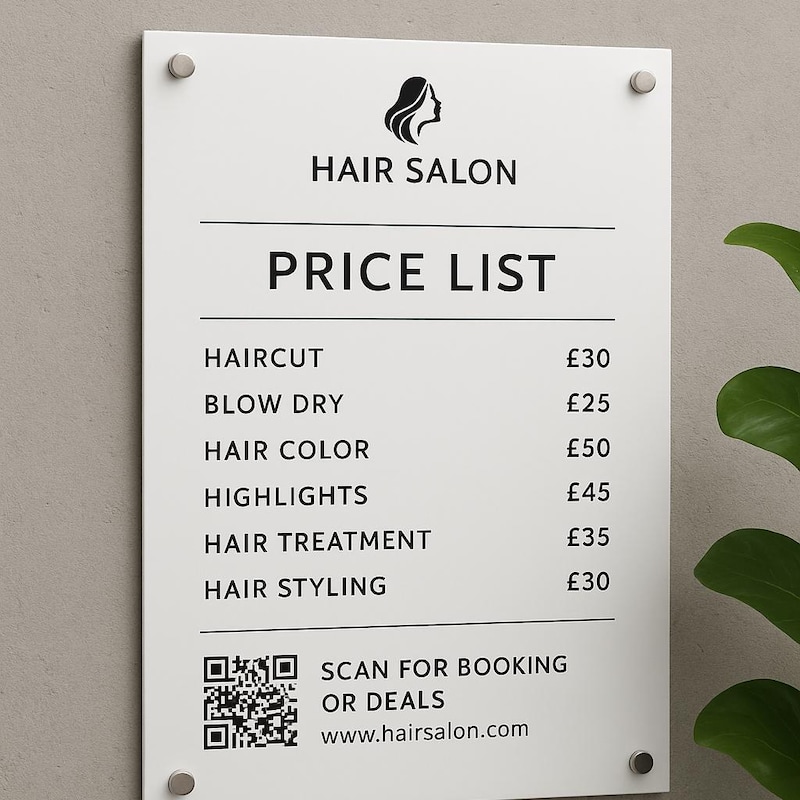 Custom Price List Board - Etsy