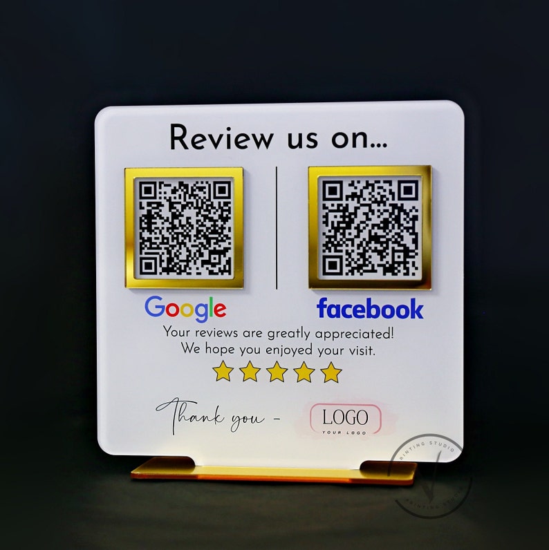 Business QR Code Review Sign Google Review Sign Leave a - Etsy