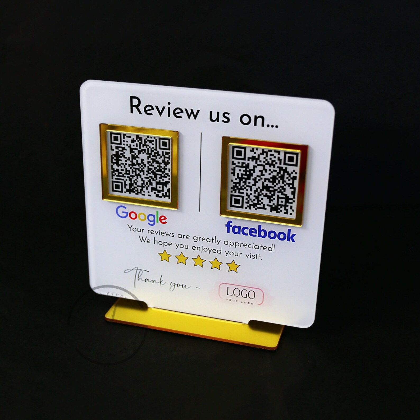 Business QR Code Review Sign Google Review Sign Salon Sign - Etsy