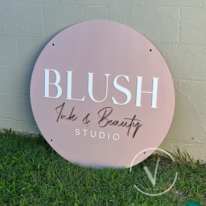 Round Business Sign, Custom 3D Business Logo Sign, Business Sign ...